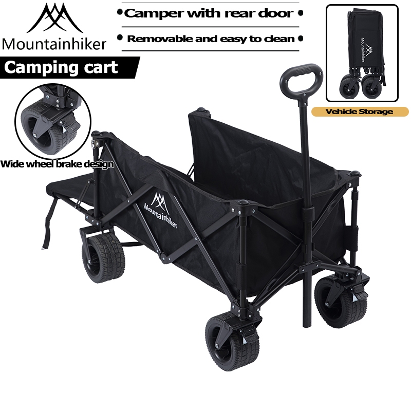 SG ⚡️Ready stock⚡️MOUNTAINHIKER Foldable Camping Push Cart Wagon ...