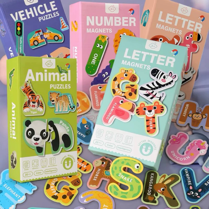 Magnetic Letters and Numbers Refrigerator Magnets Abc Puzzle Game ...