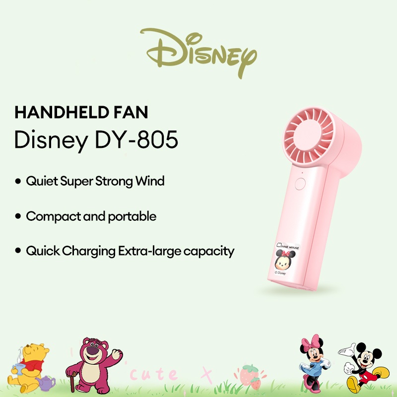 Disney DY-805 Handheld Small Fan USB Portable Silent Rechargeable Large ...
