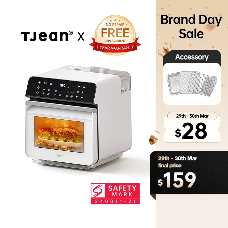 TJean 1550W Multifunctional Smart Household Visual Steam Oven Air Fryer ...