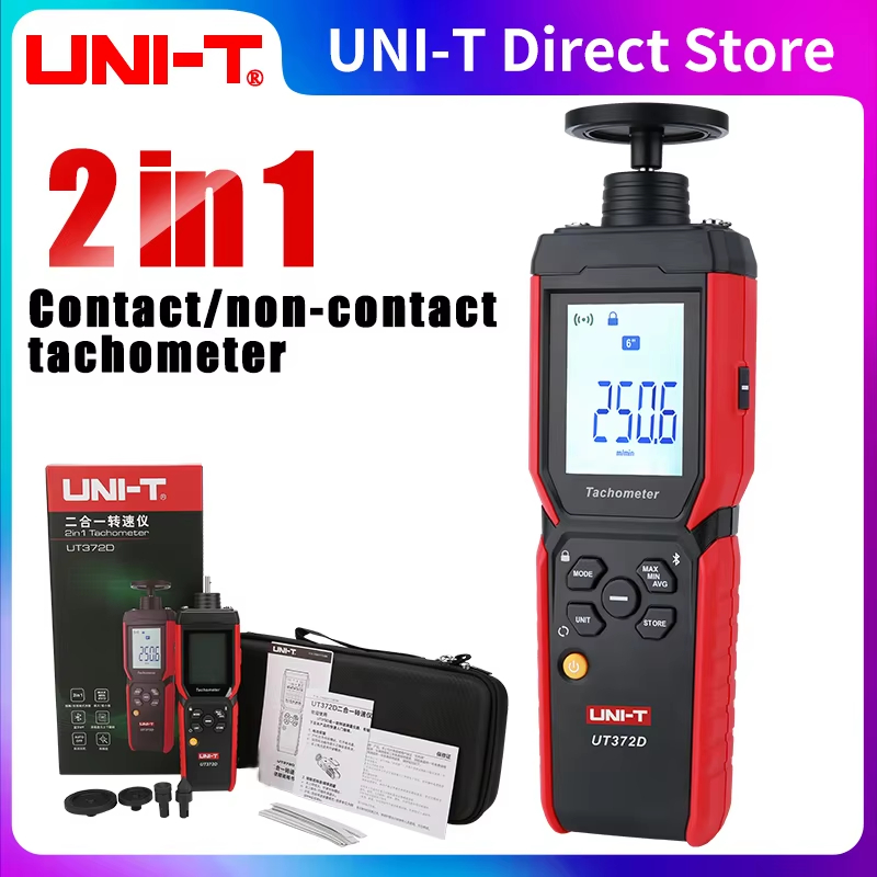 UNI-T UT372D Tachometer Laser Universal 2 in 1 Digital RPM Meter ...
