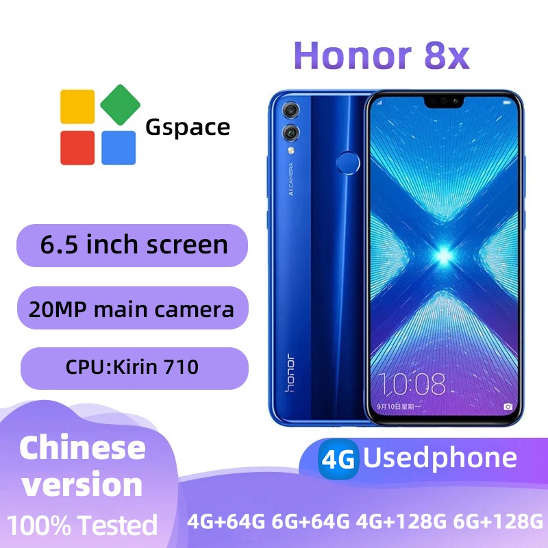 Honor 8X（4G）Smartphone Unlocked 128GB All Colours Good Condition ...