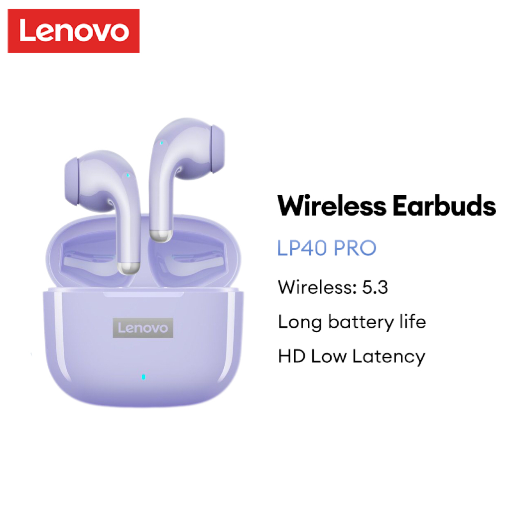 Lenovo LP40 Pro TWS Earphones Bluetooth Headset Wireless Sport Noise ...