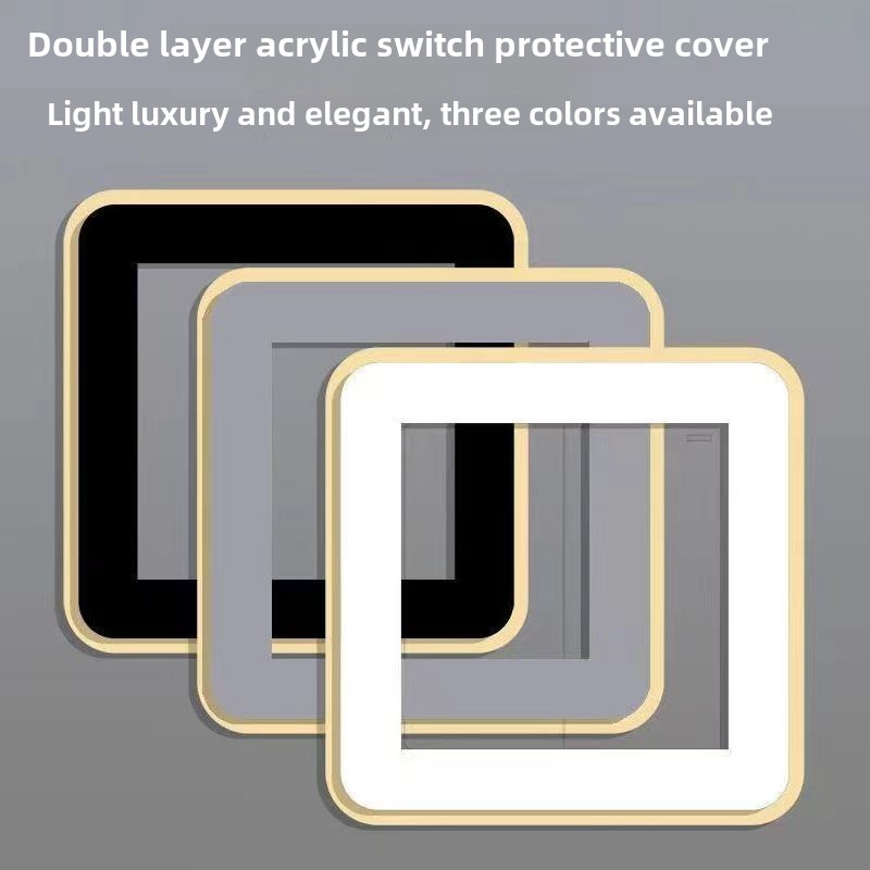 Modern Simple Narrow Edge Light Luxury High-End Acrylic Switch Sticker ...