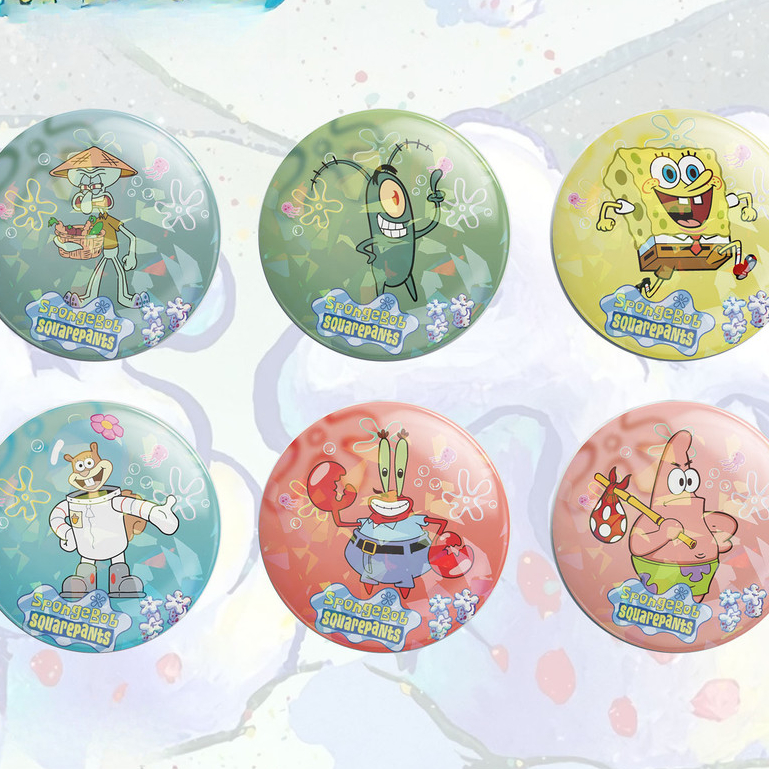 Spongebob SquarePants Undersea Graffiti Bar Badge | Shopee Singapore