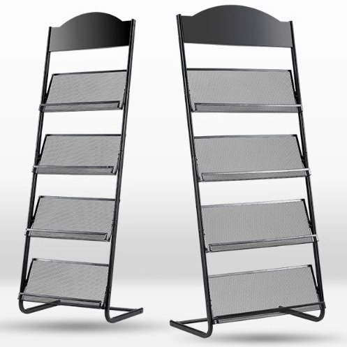 Magazine Shelf Book and Newspaper Shelf Storage Floor-Standing ...