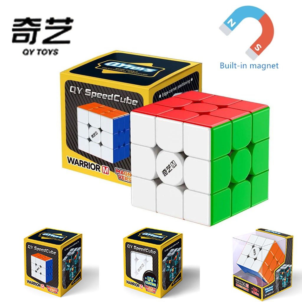 QiYi Warrior M 3x3 Magnetic Cube Super smooth Professional Warrior M UV ...