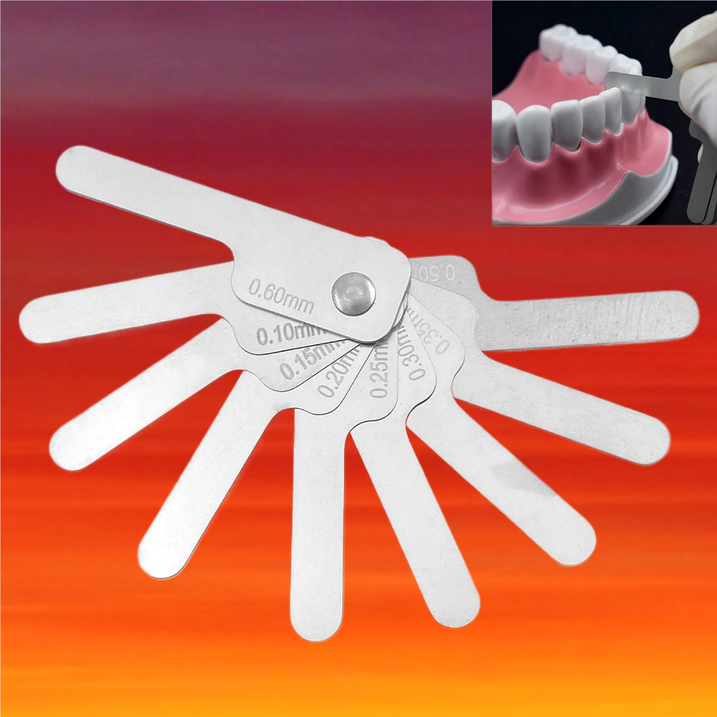 9 size Dental Teeth Gap Measuring Ruler Interproximal Reduction Ipr ...
