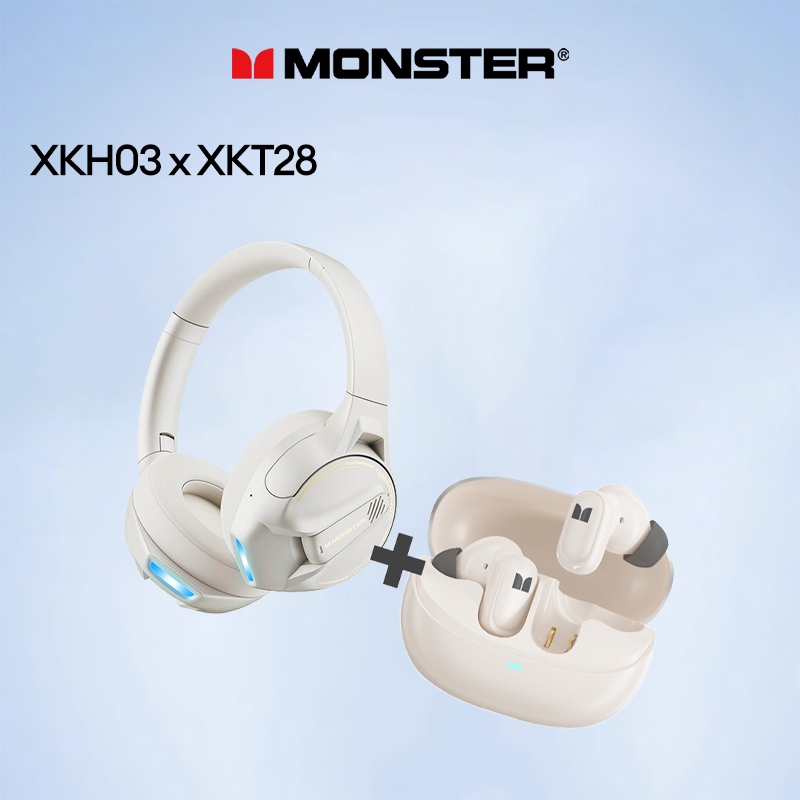 Monster XKH03 Headphone Bluetooth HIFI Sound Quality Surround Vocal ...