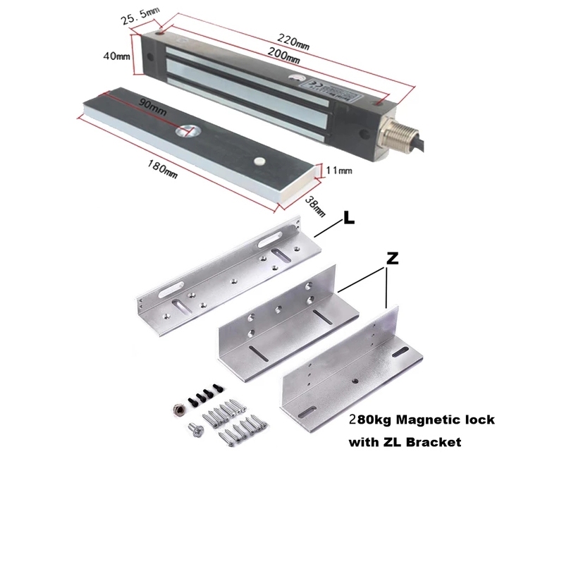 280KG 600lbs IP67 Waterproof Electric Magnetic Lock DC 12V Single Door ...