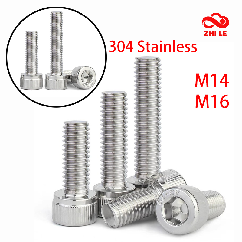 M14 M16 Socket Hexagon Cap Head Bolts 304 Stainless Steel Computer ...