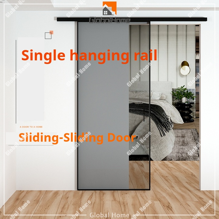 Single sliding door with a narrow rail, sliding door for kitchen with ...