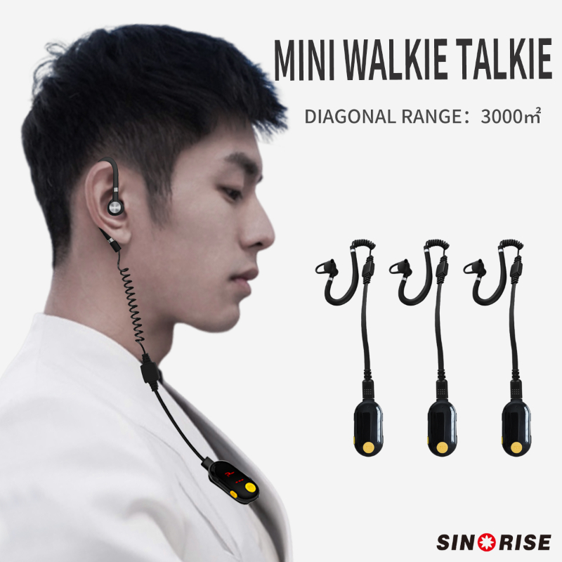 sinorise Ear hanging type super mini small Walkie Talkie Talkies ...