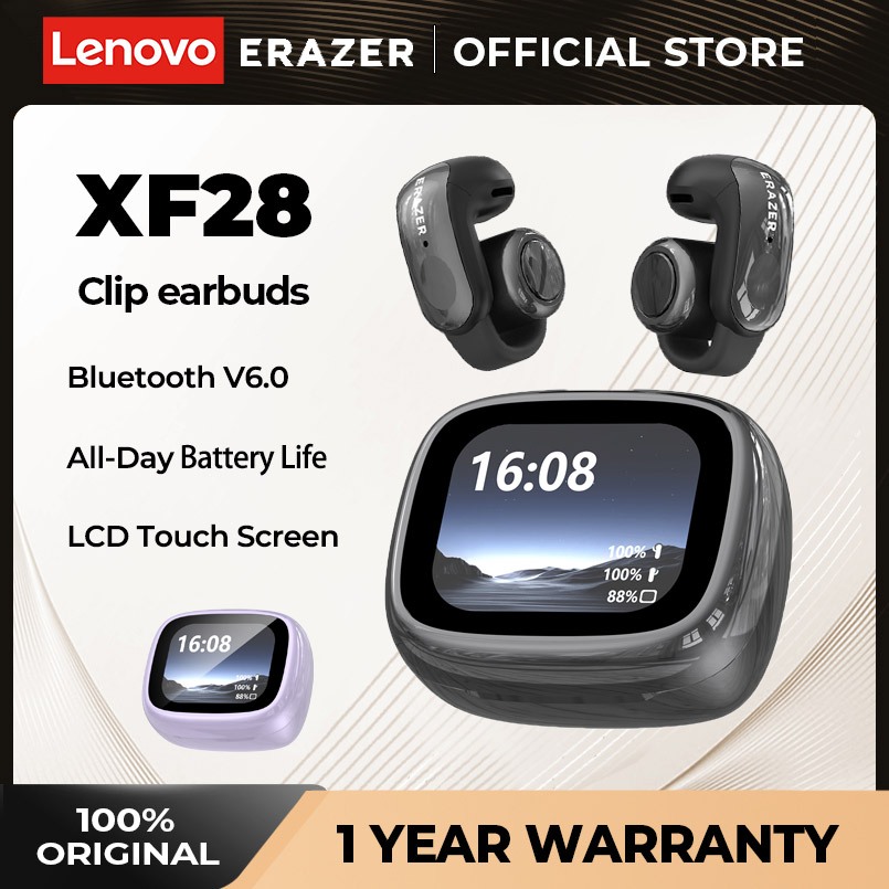 Lenovo ERAZER XF28 Al Smart Real-Time Translation Wireless Earphones ...