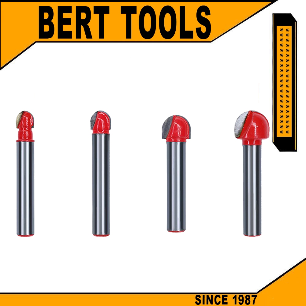 BERT🇸🇬｜4PCS Cove Router Bit Set, 6.35mm (1/4'' ) Shank Core Box Round ...
