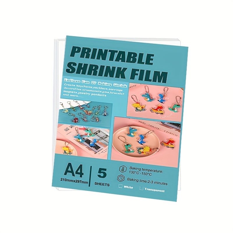 Printable Shrink Plastic Sheets, 5PCS A4 White/ translucent Shrink ...