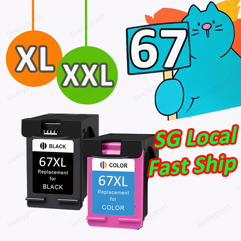 Compatible for HP 67XL Ink Cartridge 67XXL Ink Cartridge HP 67 Ink ...