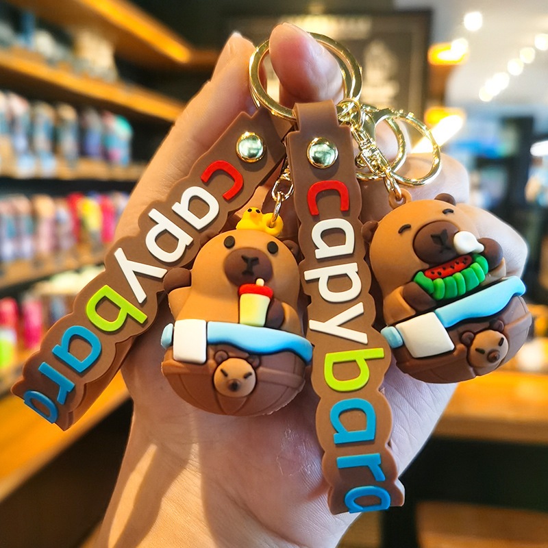 Cute Capybara Doll Keychain Capybara Backpack Pendant Car Keychain Gift ...