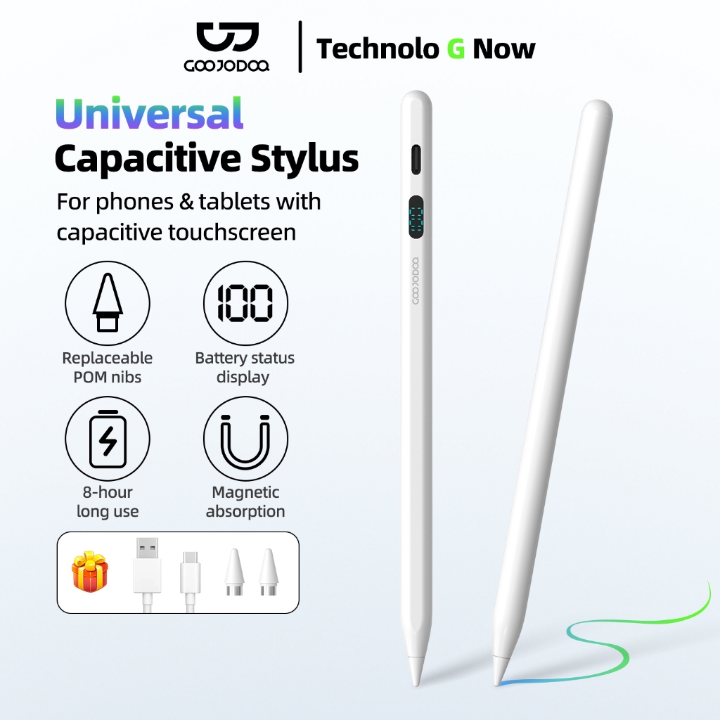 GOOJODOQ Universal Stylus Pens With Power Display,Durable power And ...