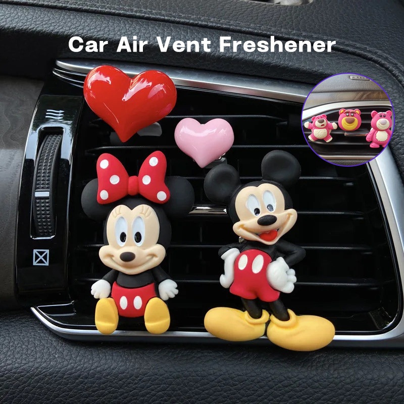 Mickey Minnie Mouse Donald Duck Car Air Vent Clip Perfume Freshener ...