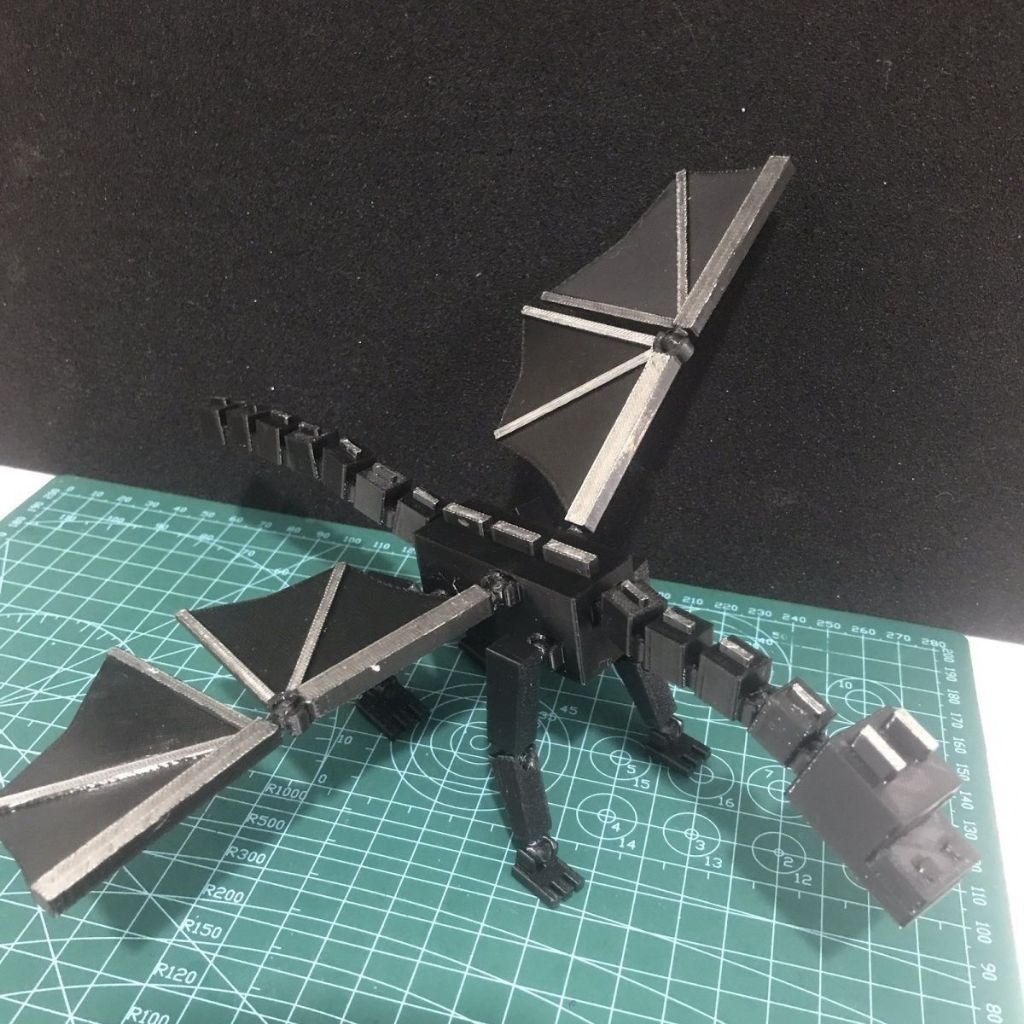 3d Printing Doll Minecraft Steve Shadow Dragon Toy Joint Movable ...