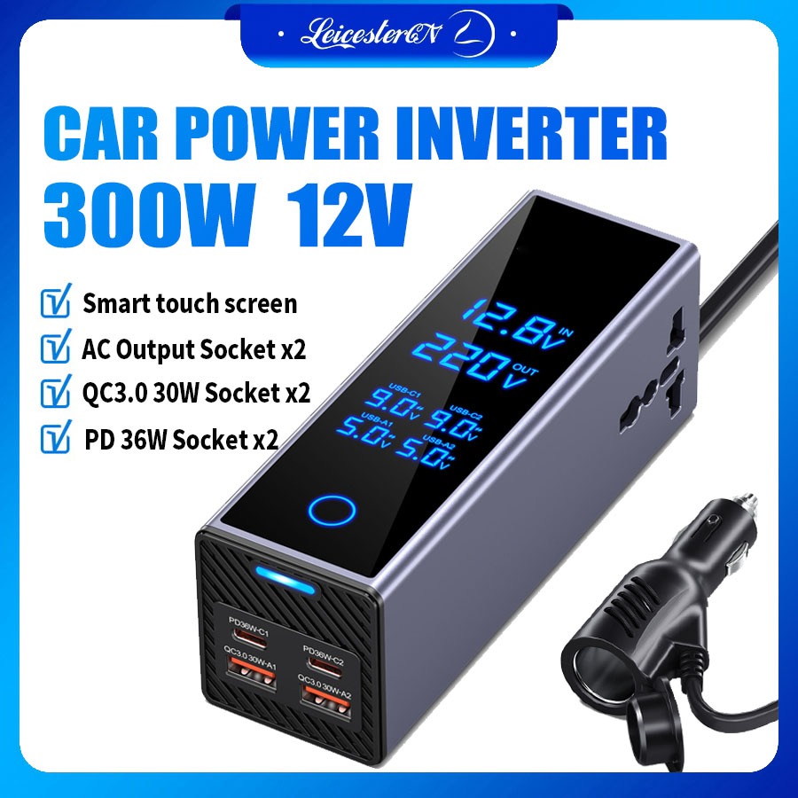 300W Automobile Inverter Automobile Power DC 12V to AC 220V Converter ...