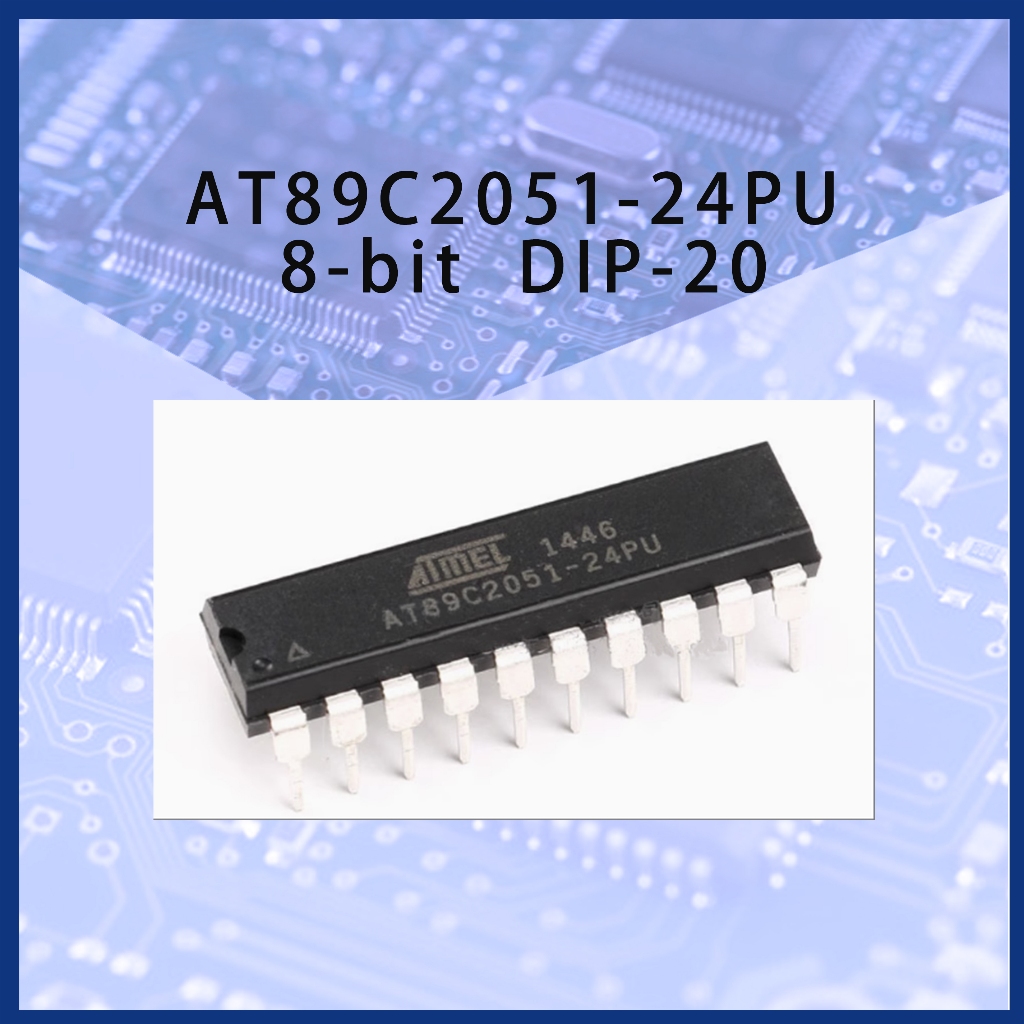 AT89C2051-24PU 8-bit microcontroller 8051 2K Flash memory DIP-20 | Shopee Singapore