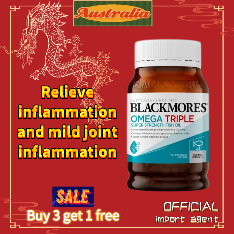 BLACKMORES Omega Triple Super Strength Fish Oil – 150 Odourless Capsules | 1500 mg Omega-3 ...