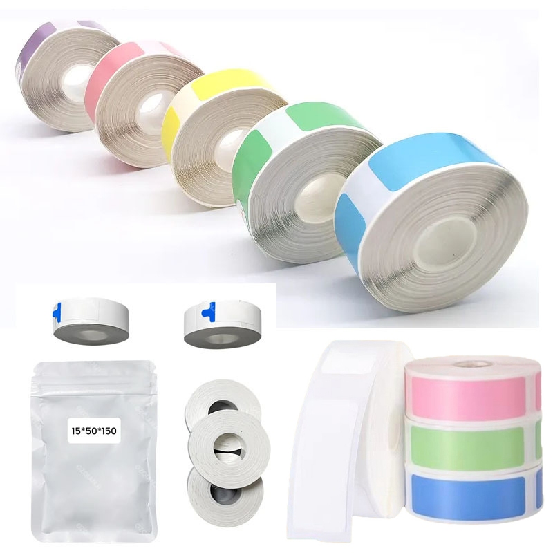 160pcs/roll Label Printer Sticker Waterproof Oilproof 12*40mm Label Tape Thermal Printer Paper ...