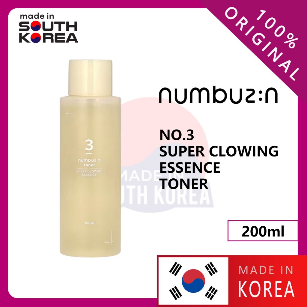 numbuzin No.3 Super Glowing Essence Toner (200ml) | Shopee Singapore