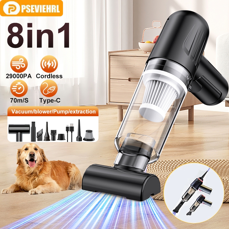 8 in1 Cordless Vacuum Cleaner 29000Pa Blower Vacuum 60000RPM Air Duster ...