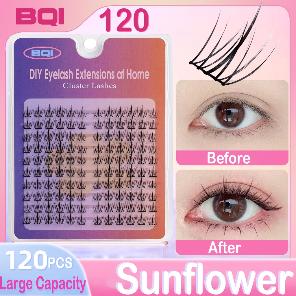 BQI False Eyelashes 120PCS Cluster Eyelash Extensions Kit DIY Lash ...