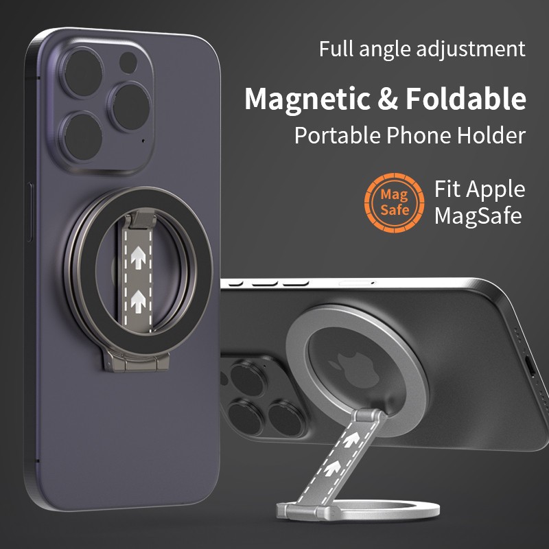 Full Angle Adjustable Invisible Magsafe Magnetic Phone Holder Magnetic ...