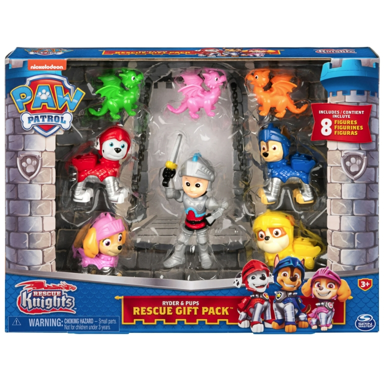 PAW Patrol: Rescue Knights - Ryder and Pups, 8 pc. Figure Gift Pack ...