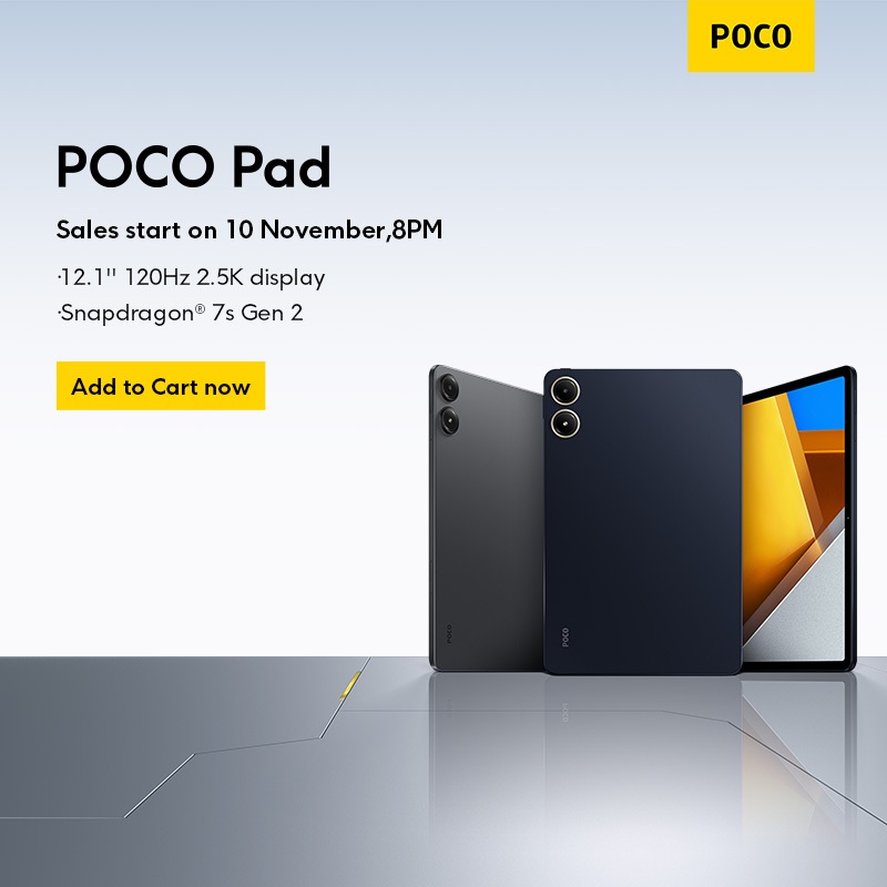 POCO Pad | 8GB+256GB, 12.1‘’ 2.5K 120Hz display, 10000mAh battery ...