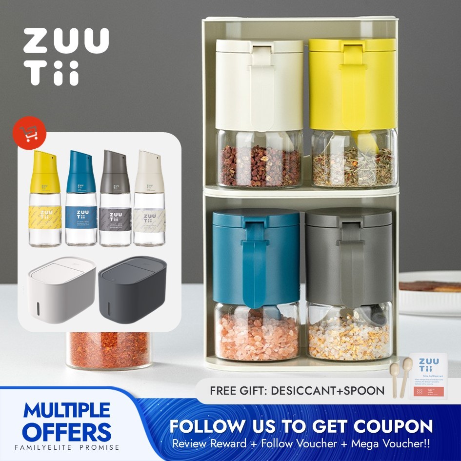 Zuutii Seasoning Bottle(300ml) Spice Container Set Salt Container ...