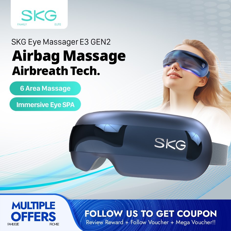 SKG Eye Massager Airsoft Massage Hot Compress Relieves Sore Eyes and ...