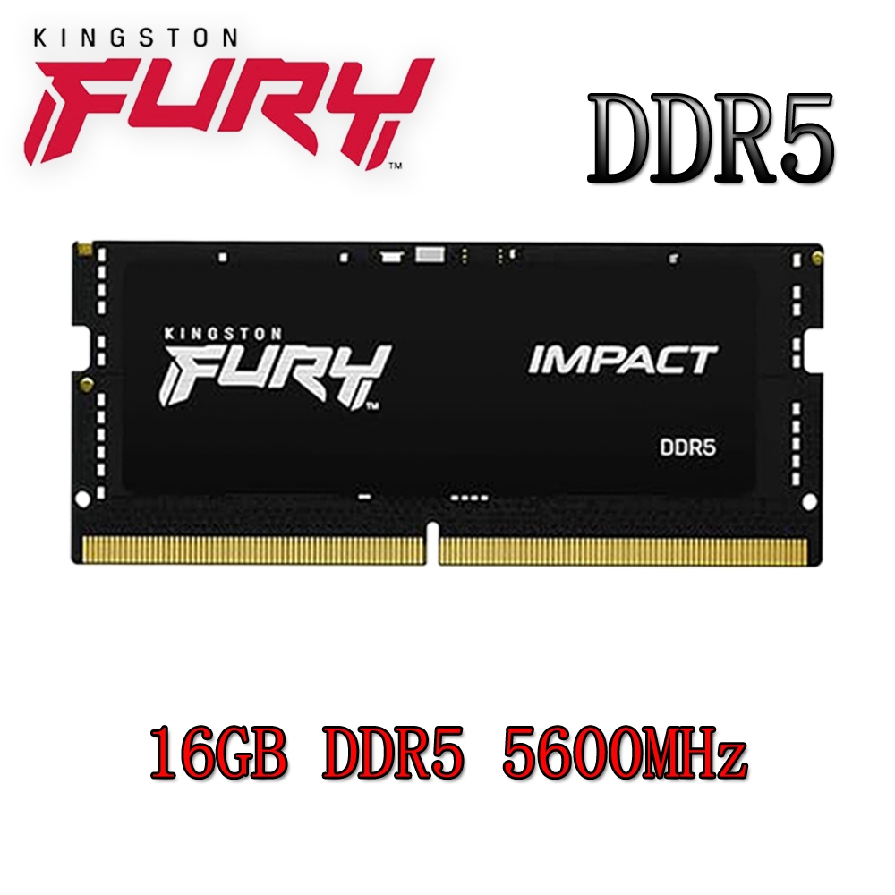Kingston Fury Impact DDR5 RAM 16GB DDR5 5600MHz PC5-44800S Laptop Memory Notebook SODIMM RAM 1 ...