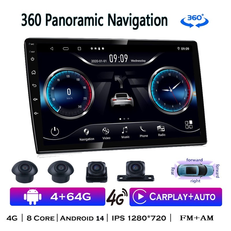 1 year warranty【TS18 8Core 4G+64G 1280*720P 】Android Car Player 360 ...