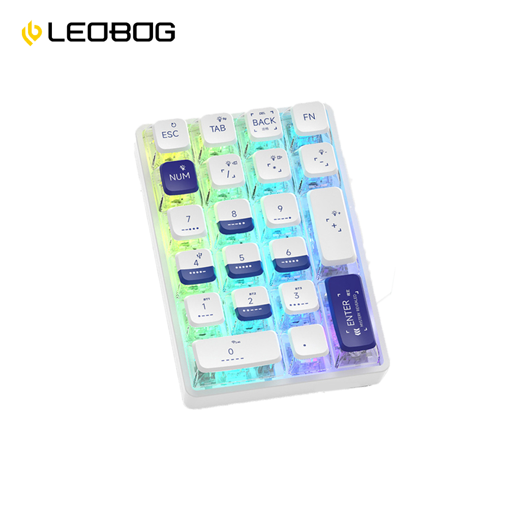 AULA LEOBOG K21 21 keys transparent numeric keyboard 2.4G/Type-C ...