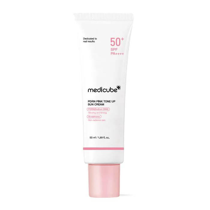 medicube PDRN Pink Tone Up Sun Cream SPF 50+ PA++++ 50ml | Shopee Singapore