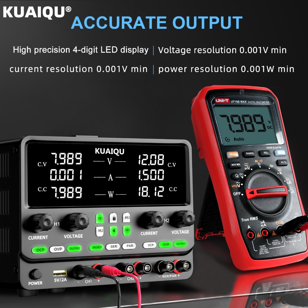 【2025 NEW】KUAIQU Dual-Channel DC Power Supply 30V 10A,Adjustable ...