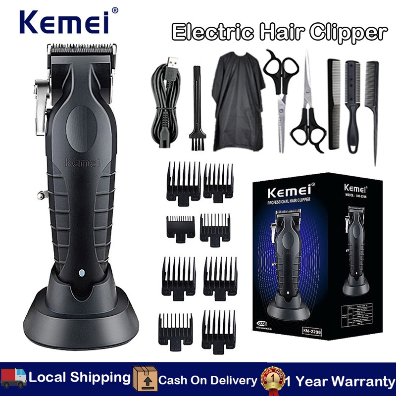 Kemei Professional Precision Fade Hair Clippers Cordless Hair Cutting Machine Rechargeable ...