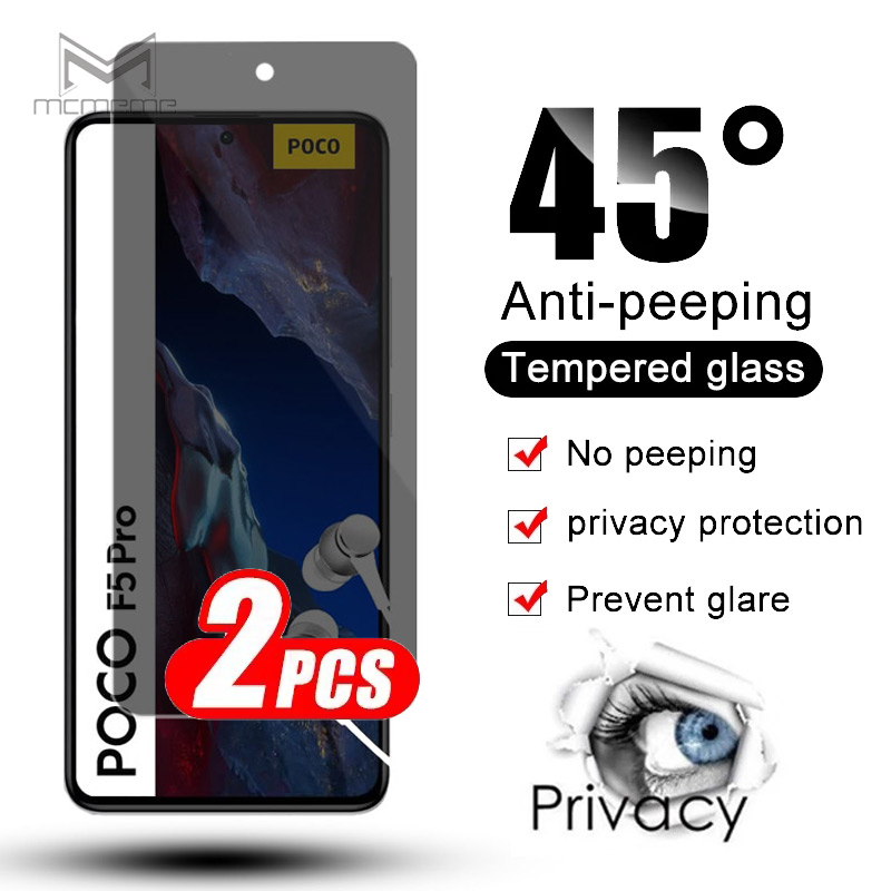 1-2PCS Privacy Tempered Glass Anti Spy Screen Protector Xiaomi POCO F7 X7 M7 C71 C75 C61 C65 F5 ...