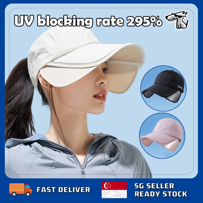 [SG Stock] UV Prevention Hat UPF50+Adjustable Quick Dry Sun Cap Sun Hat UV Women Fisherman Hat ...