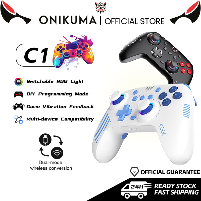 ONIKUMA C1 Bluetooth Gaming Controller With Gyroscope Joystick Wireless ...