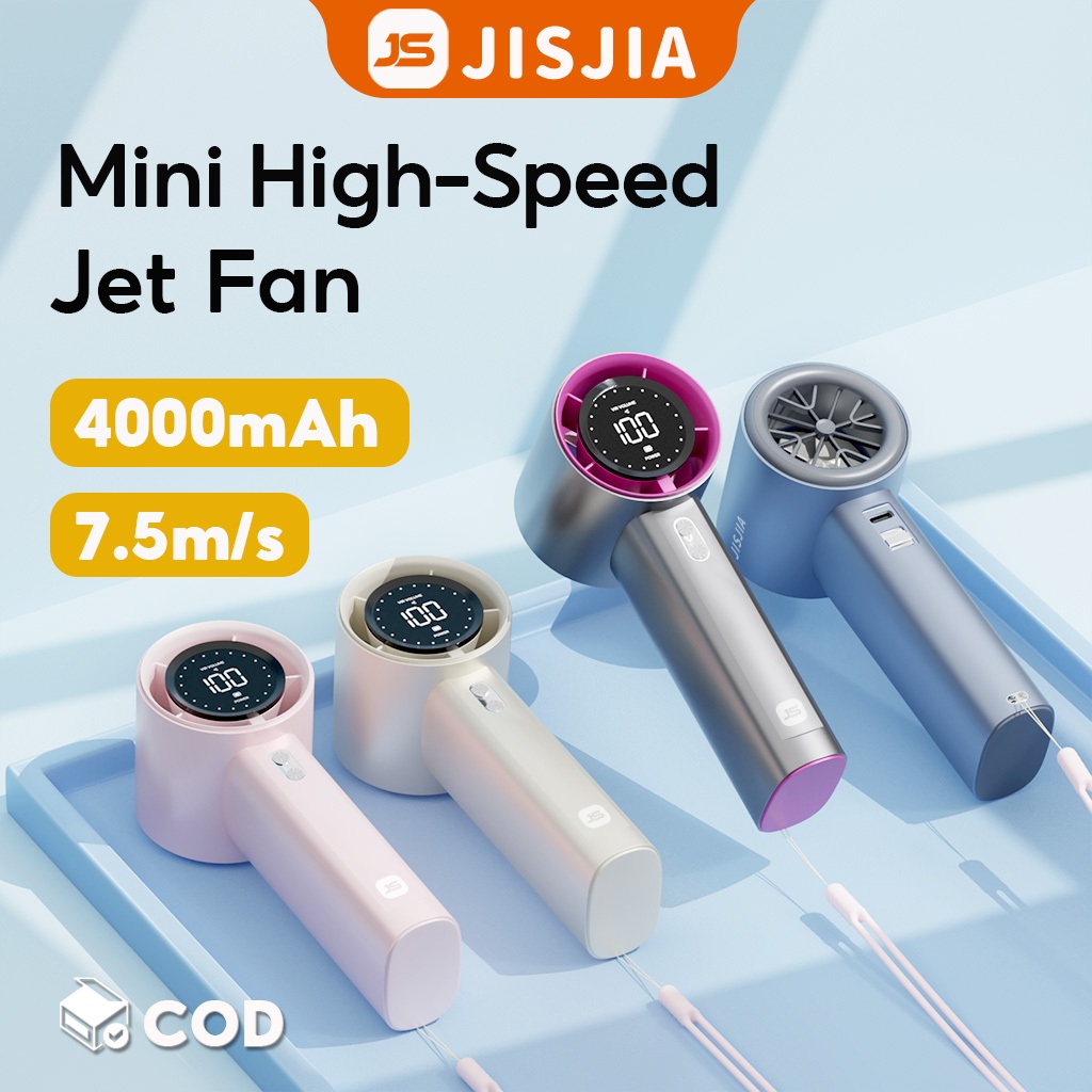JISJIA GF05 Handheld Fan High speed Mobile Fan Silent Running Speed ...