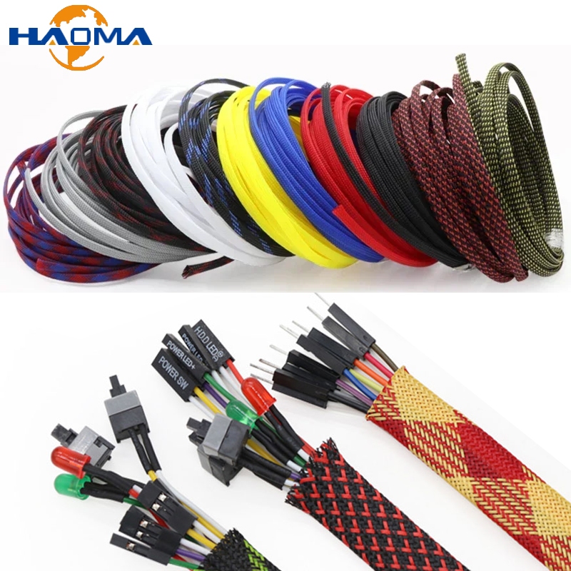 PET Expandable Braided Cable Sleeve Triple Weave Encrypted Snake Skin ...