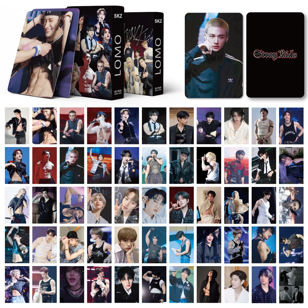 55pcs STRAY KIDS SKZ HOP Lomo cards ATE Lose My Breath Magic School SKZ ...