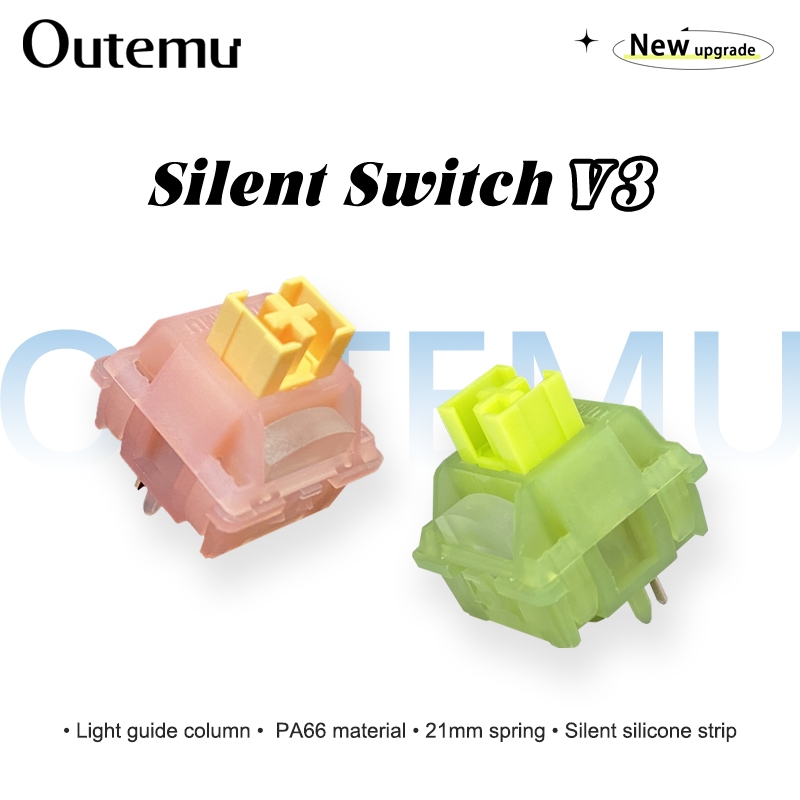 Outemu Silent Peach V3 Switch Linear / Silent Lemon V3 Switches Tactile For Mechanical Keyboard ...